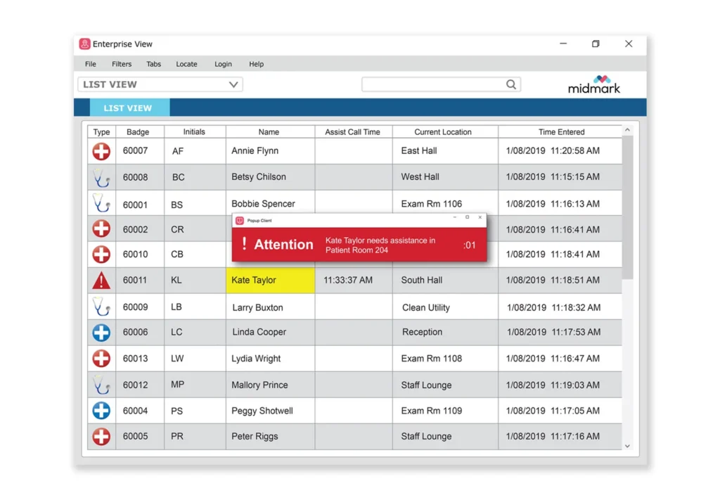 MIDMARK - STAFF DURESS - Primary Systems